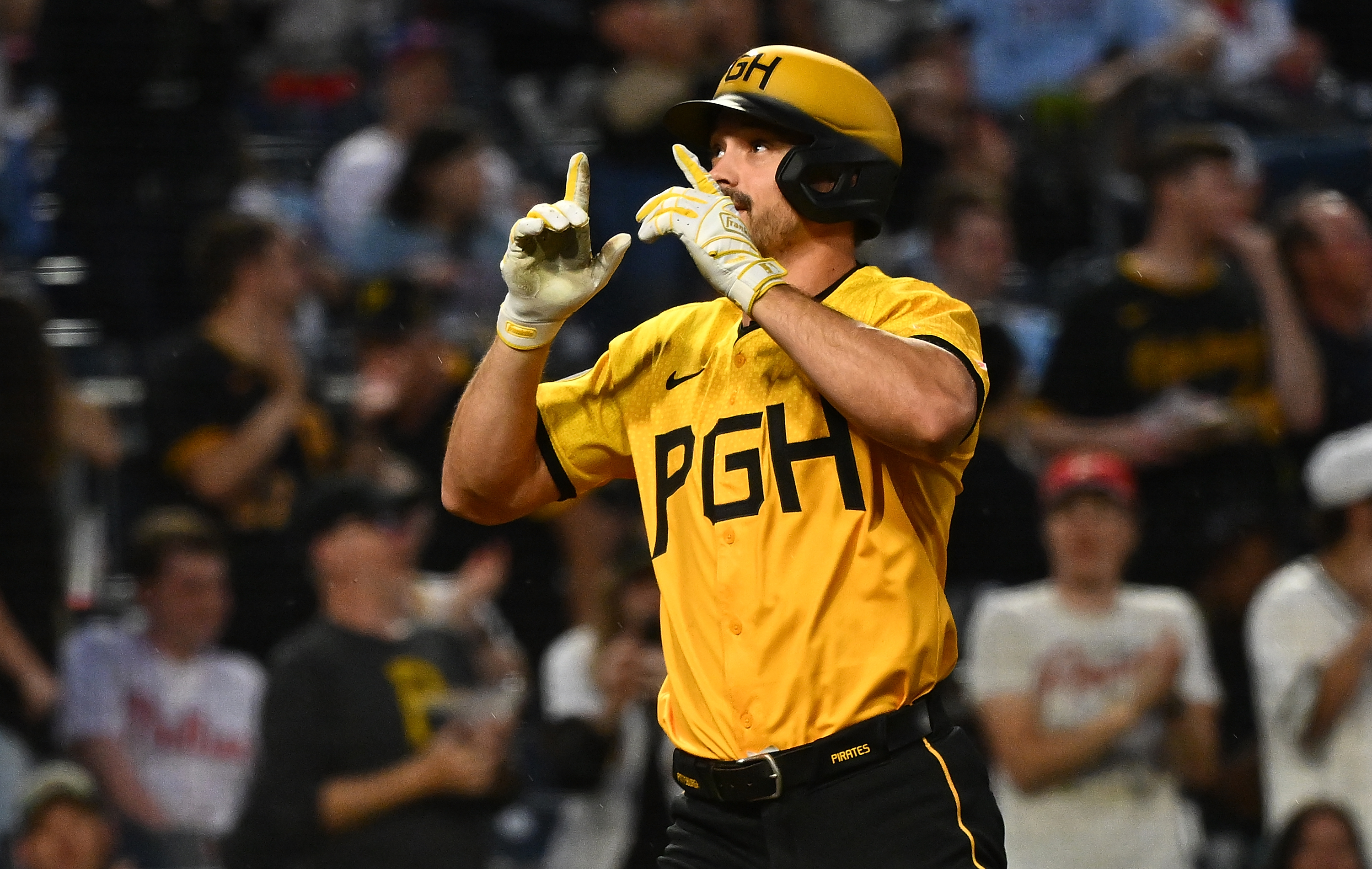 Pirates starting pitcher Bailey Falter tosses in the first inning ...